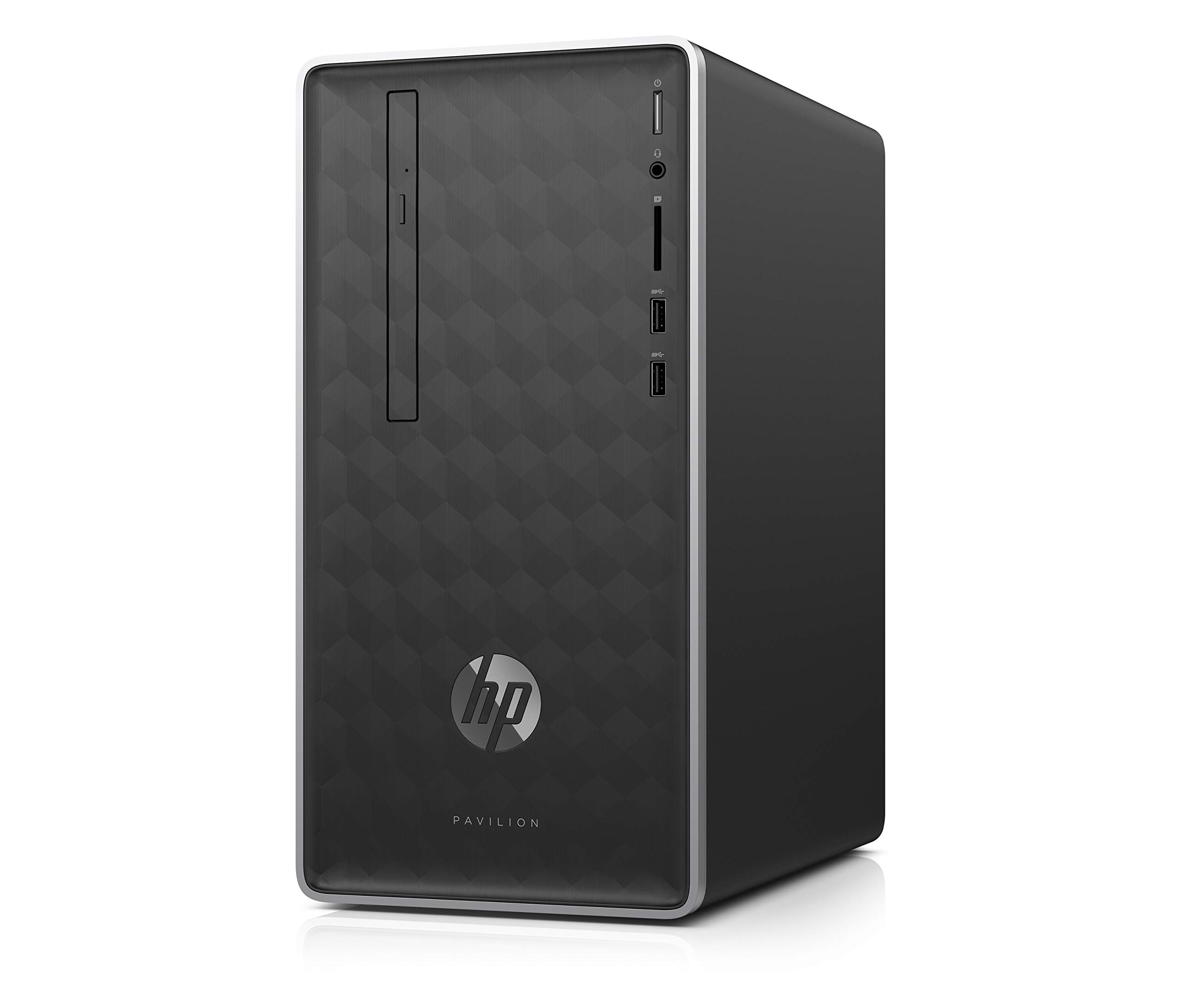 HP 590-p0033w Pavilion Desktop i3-8100 3.6GHz 4GB RAM 1TB HDD Win 10 Home Ash Silver