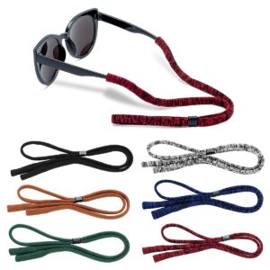 half crescen glasses strap (pack of 6) adjustable eyeglasses strap sunglass holder strap men women