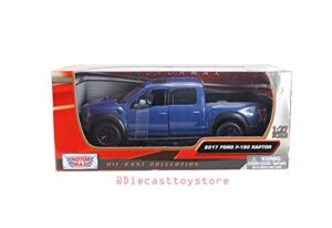 diecast 1:27 w/b - 2017 ford f-150 raptor blue 79344bl by motor max