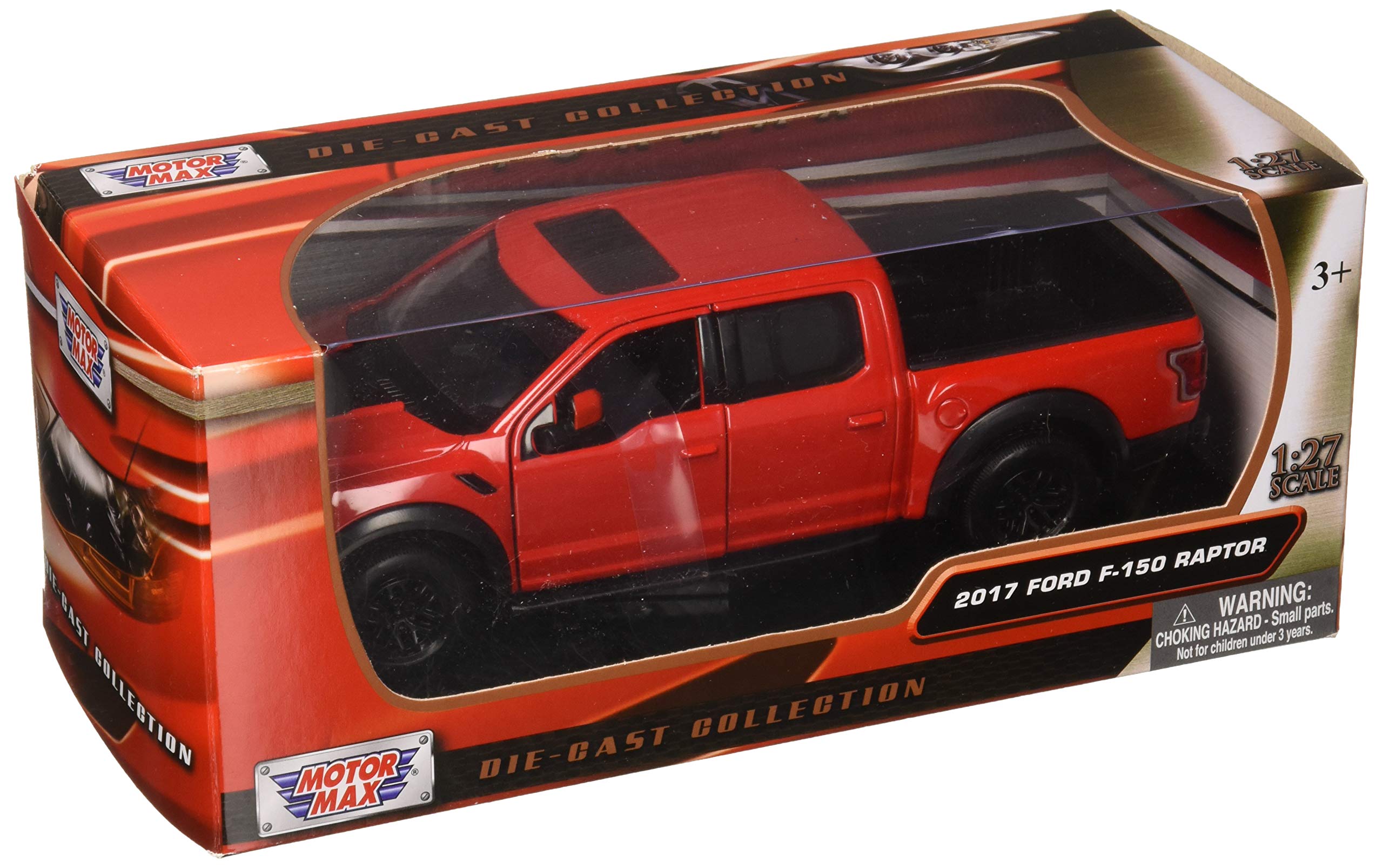 Motormax 79344RD 1: 27 W/B - 2017 Ford F-150 Raptor, Red