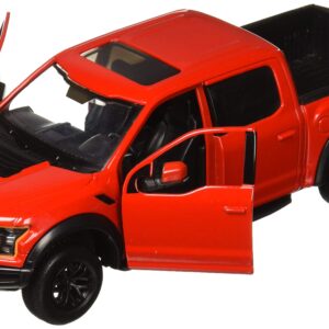 Motormax 79344RD 1: 27 W/B - 2017 Ford F-150 Raptor, Red