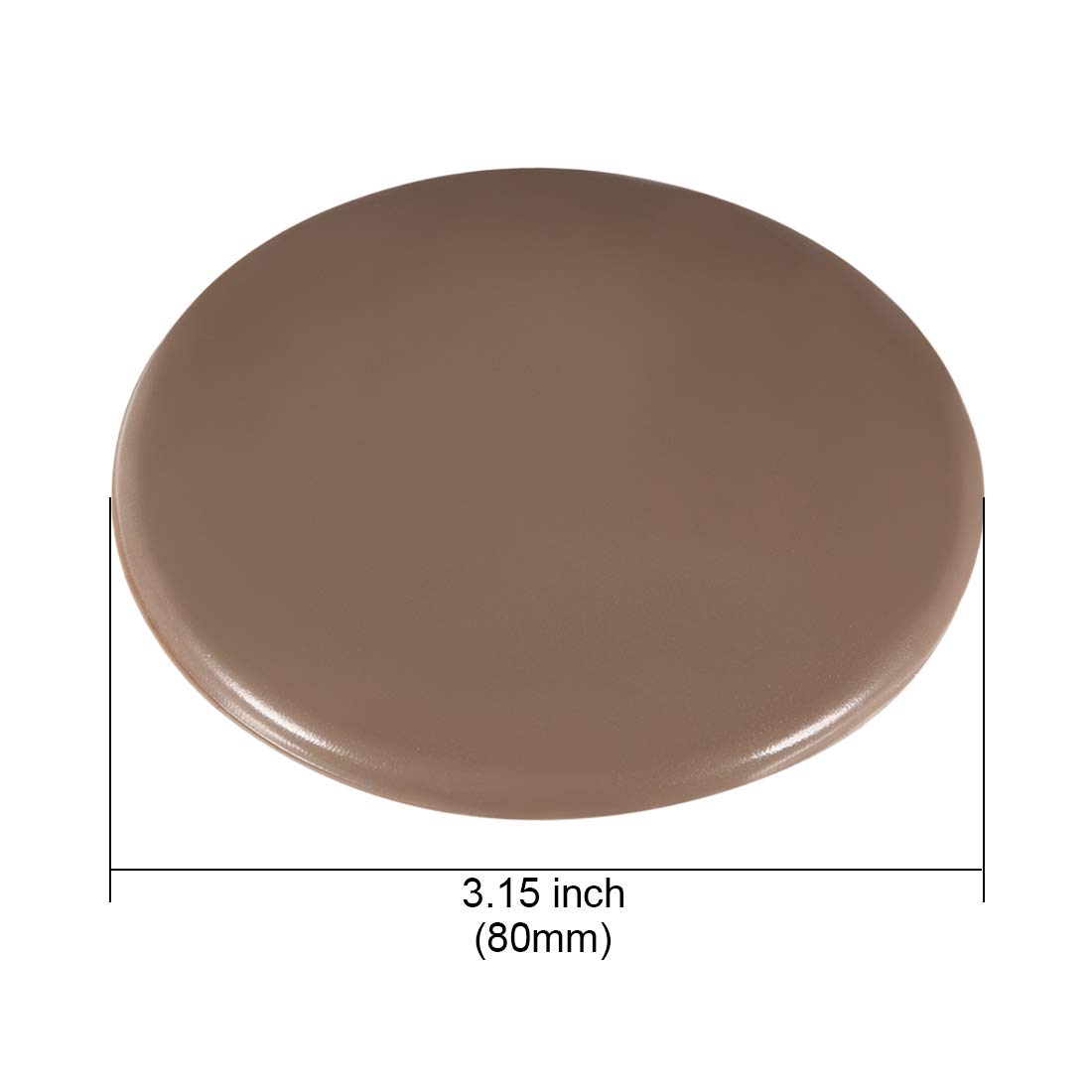 uxcell 80mm Wall Protectors Self Adhesive Door Handle Bumper Guard Stopper Silicone Stop Brown