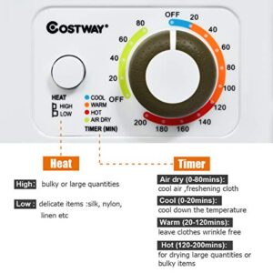 COSTWAY Electric Tumble Dryer, Sliver