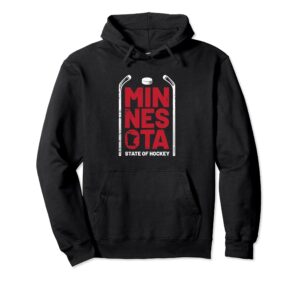 minnesota state of hockey sweatshirt hoodie mn state map