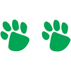 fashiontats green paw prints temporary tattoos | 20-pack | skin safe | made in the usa | removable