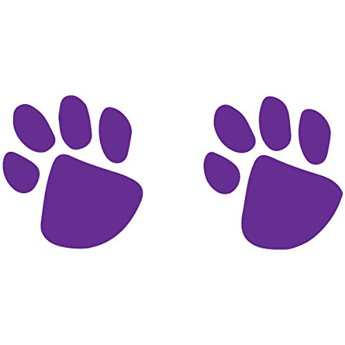 FashionTats Purple Paw Prints Temporary Tattoos | 20-Pack | Skin Safe | MADE IN THE USA | Removable