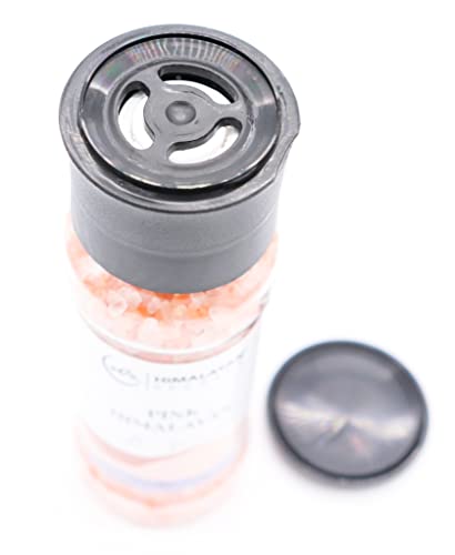 Himalayan Secrets Natural Pink Cooking Salt in Refillable Grinder - 8 oz Healthy Unrefined Coarse Salt Packed with Minerals - Kosher Certified