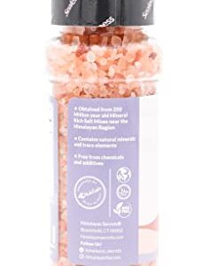 Himalayan Secrets Natural Pink Cooking Salt in Refillable Grinder - 8 oz Healthy Unrefined Coarse Salt Packed with Minerals - Kosher Certified