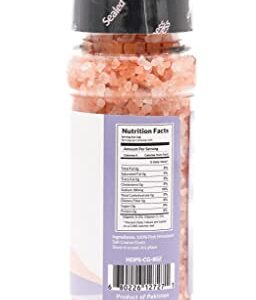 Himalayan Secrets Natural Pink Cooking Salt in Refillable Grinder - 8 oz Healthy Unrefined Coarse Salt Packed with Minerals - Kosher Certified