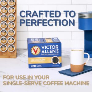 Victor Allen's Coffee Decaf Morning Blend, Light Roast, 42 Count, Single Serve Coffee Pods for Keurig K-Cup Brewers