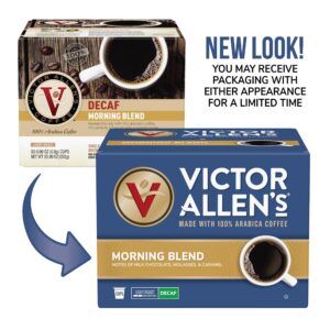 Victor Allen's Coffee Decaf Morning Blend, Light Roast, 42 Count, Single Serve Coffee Pods for Keurig K-Cup Brewers