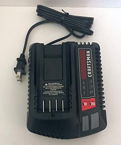 CRAFTSMAN V20 Battery Charger, LED Charging Indicator, Compatible with all CRAFTSMAN V20 Power Tool and Outdoor Tool Batteries (CMCB104)