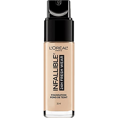 L'Oreal Paris Makeup Infallible Up to 24 Hour Fresh Wear Lightweight Foundation, True Beige, 1 Fl Oz.