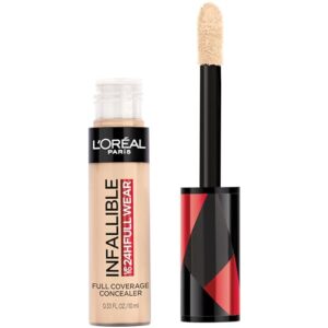 l'oreal paris makeup infallible full wear waterproof matte concealer, full coverage, fawn, 0.33 fl. oz.