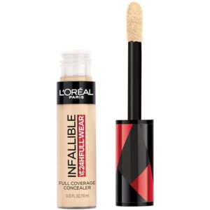 l'oreal paris makeup infallible full wear waterproof matte concealer, full coverage, ivory, 0.33 fl. oz.