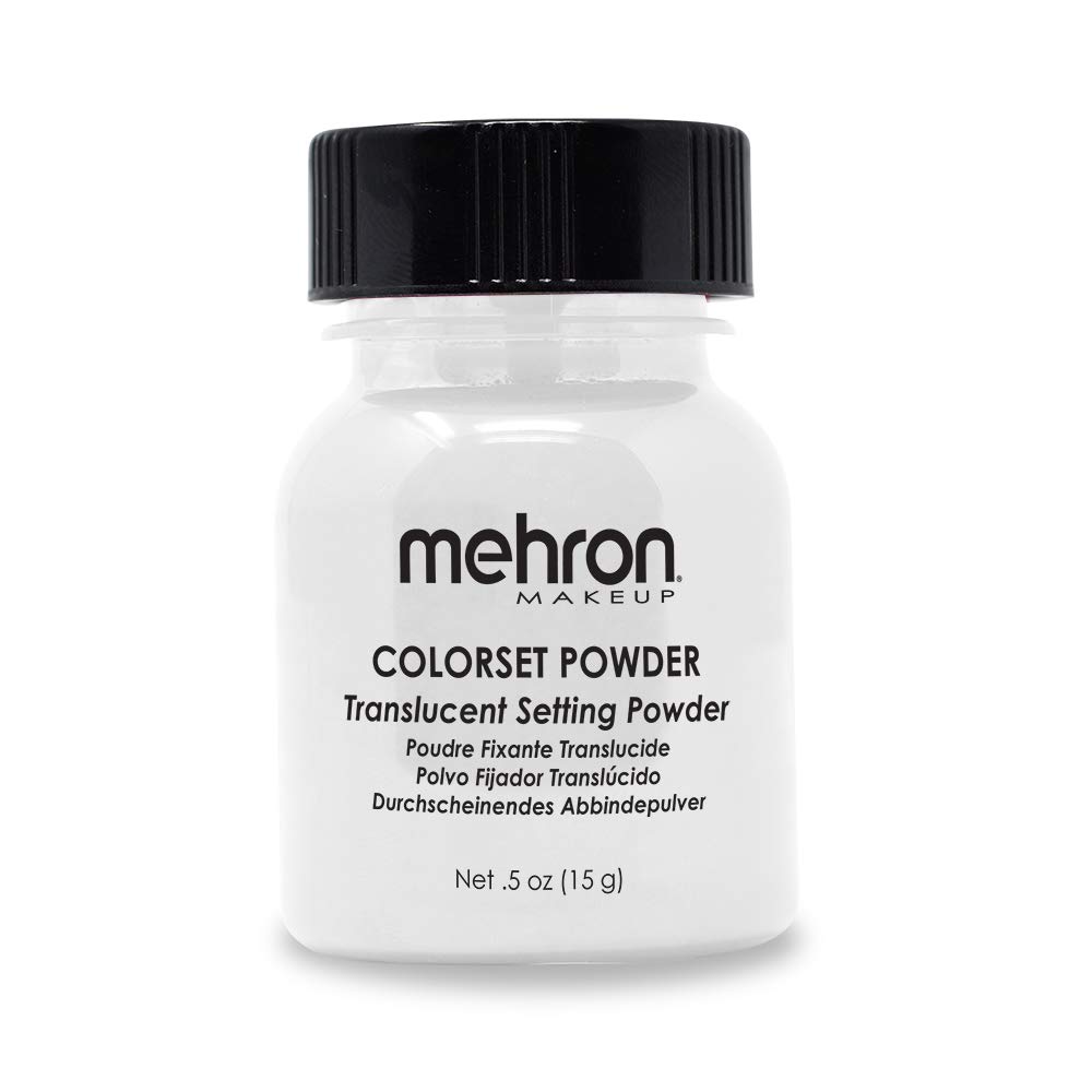 Mehron Makeup Colorset Powder | Translucent Powder Setting Powder | Face Powder For Special Effects, Halloween, & Film 0.5 oz (14 g)