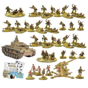 Bolt Action Afrika Korps German Grenadiers Western Desert Starter Army Pack 1:56 WWII Military Wargaming Plastic Model Kits