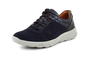 rockport womens lets walk w ubal blue nubuck sneaker - 8 m