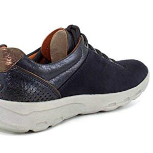 Rockport Womens Lets Walk W Ubal Blue Nubuck Sneaker - 8 M