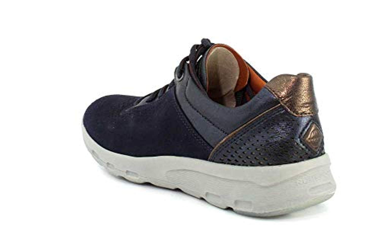 Rockport Womens Lets Walk W Ubal Blue Nubuck Sneaker - 8 M