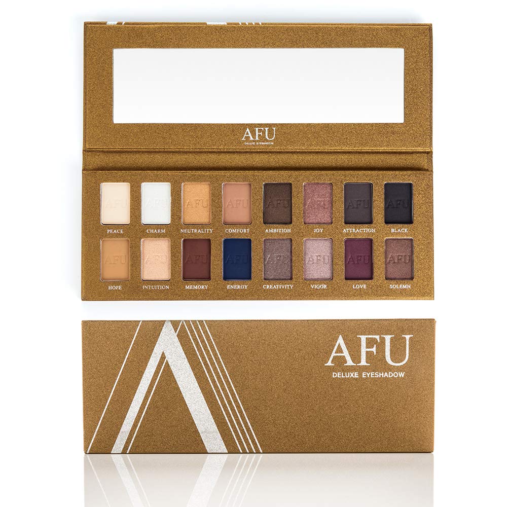 AFU 16 Colors Eyeshadow Palette, Makeup pallet Eye Shadow Highly Pigmented Waterproof Cosmetics