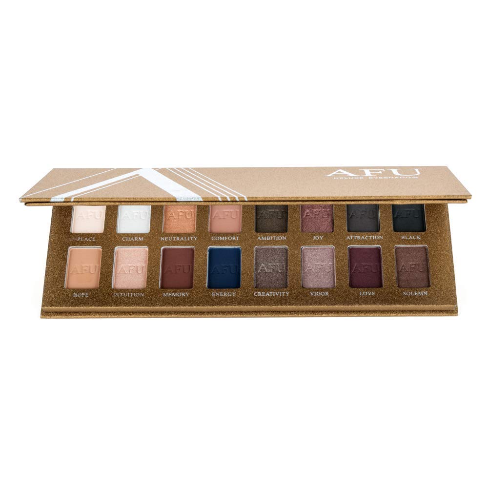 AFU 16 Colors Eyeshadow Palette, Makeup pallet Eye Shadow Highly Pigmented Waterproof Cosmetics