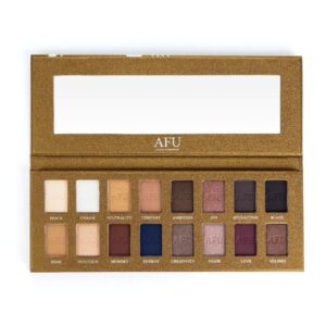 AFU 16 Colors Eyeshadow Palette, Makeup pallet Eye Shadow Highly Pigmented Waterproof Cosmetics