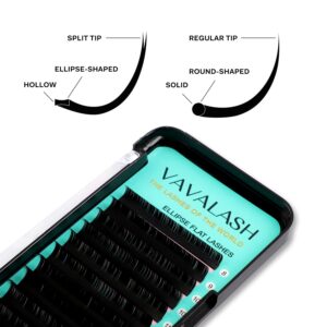 Ellipse Eyelash Extensions 0.15mm D Curl 8-15mm Mixed Flat Eyelash Extension Supplies Light Lashes Matte Individual Eyelashes Salon Use Black Mink False Lashes Mink Lashes Extensions(D-0.15-8-15mm)