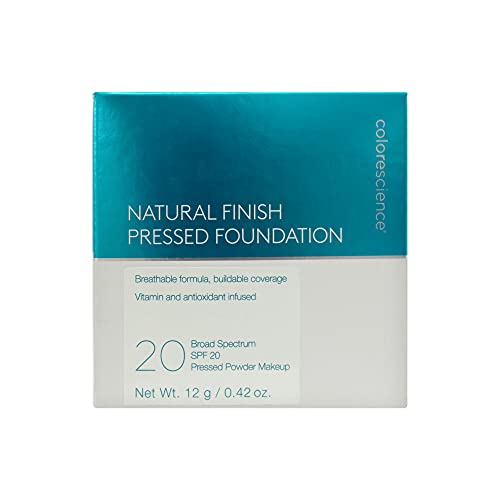 Colorescience Natural Finish Pressed Foundation SPF 20, Medium Sunlight, 0.42 oz