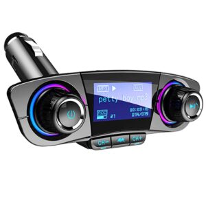 bluetooth fm transmitter handfrees-calling radio adapter car kit with dual usb port mp3 player support tf card usb flash drive