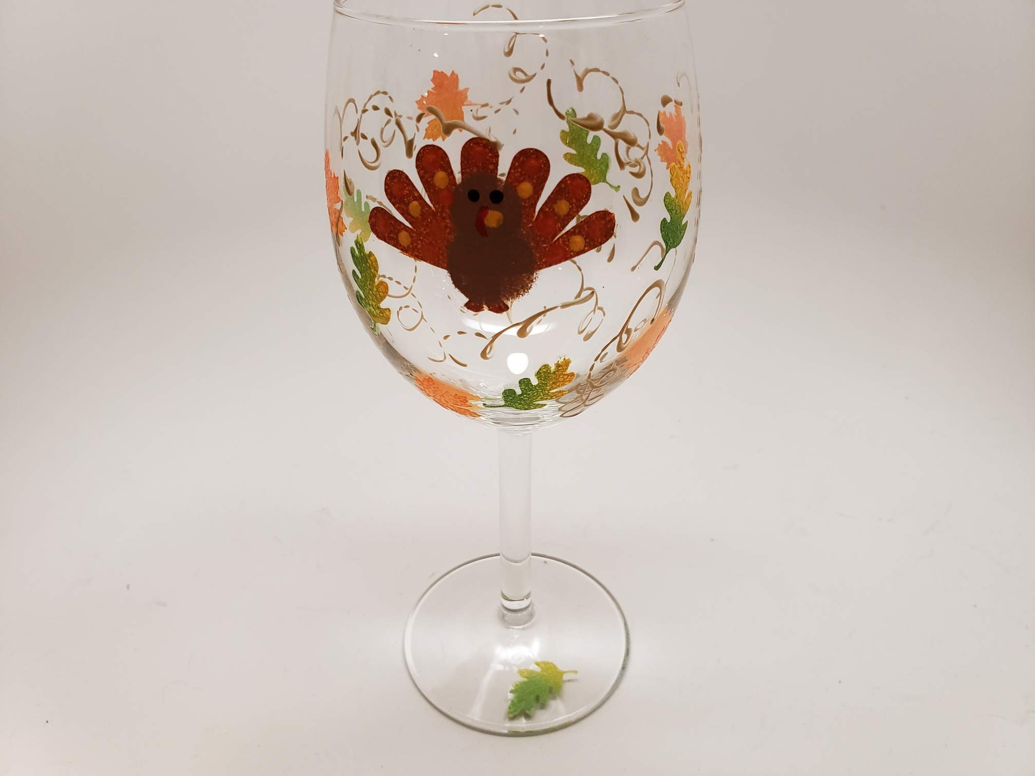 Thanksgiving Turkey Wine Glass Great addition to your fall decor