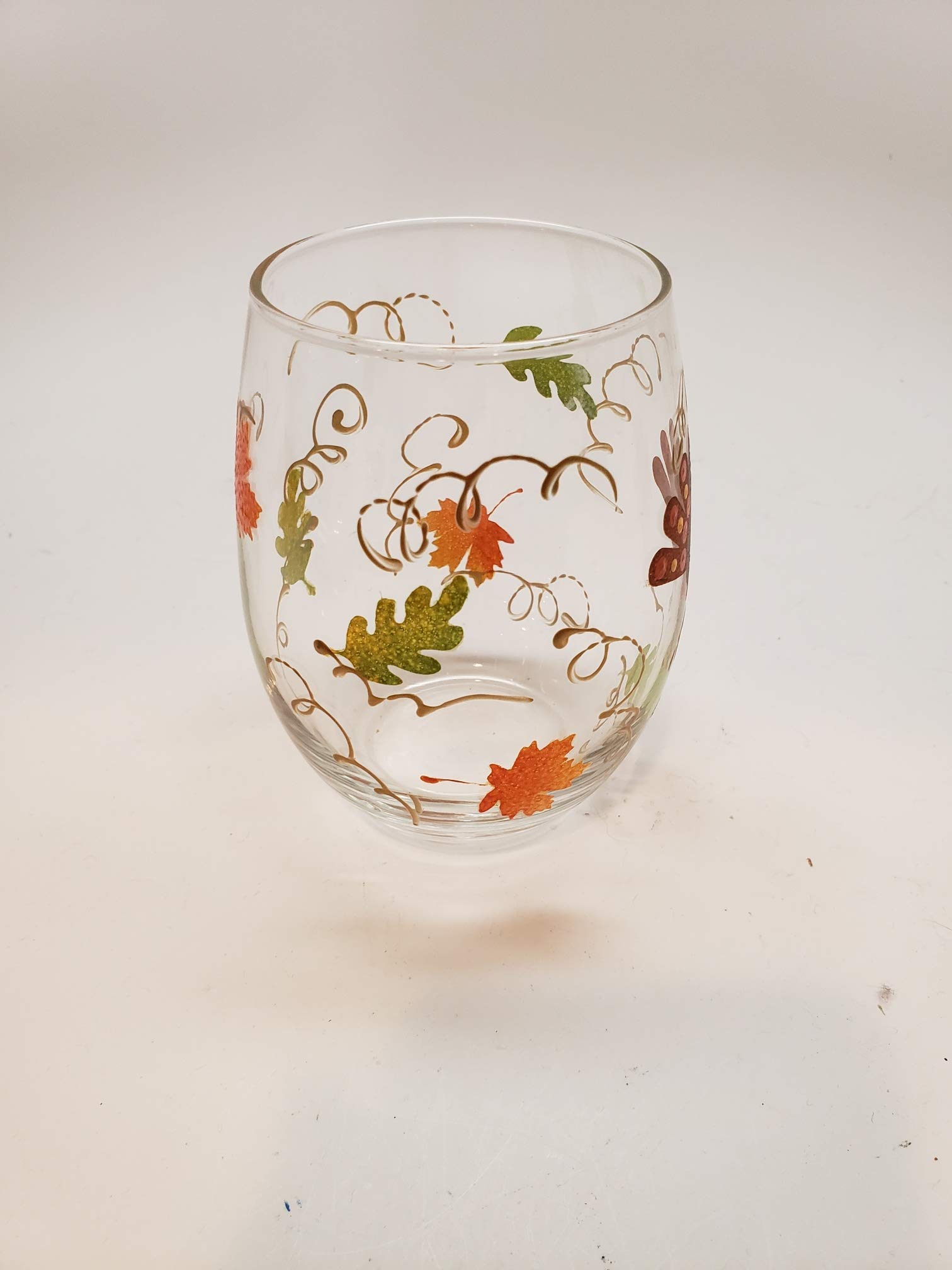 Thanksgiving Turkey Wine Glass Great addition to your fall decor