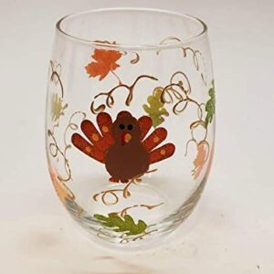 Thanksgiving Turkey Wine Glass Great addition to your fall decor