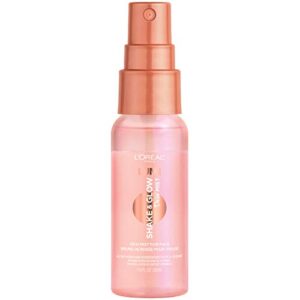 L’Oréal Paris Makeup LUMI Shake and Glow Dew Mist, Hydrating and Soothing Face Mist, Prep and Set Makeup, Energizes Skin with a Healthy Boost of Hydration, Natural Finish, 1 fl; oz.