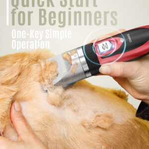 oneisall Dog Shaver Clippers Low Noise Rechargeable Cordless Electric Quiet Hair Clippers Set for Dogs Cats Pets