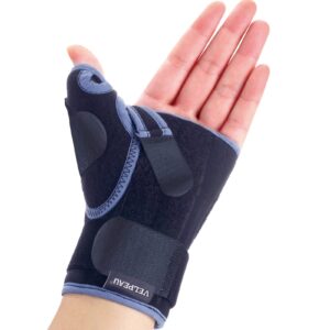 velpeau wrist brace with thumb spica splint for de quervain's tenosynovitis, carpal tunnel pain, stabilizer for tendonitis, arthritis, sprains & fracture forearm support cast (short, left hand -m)