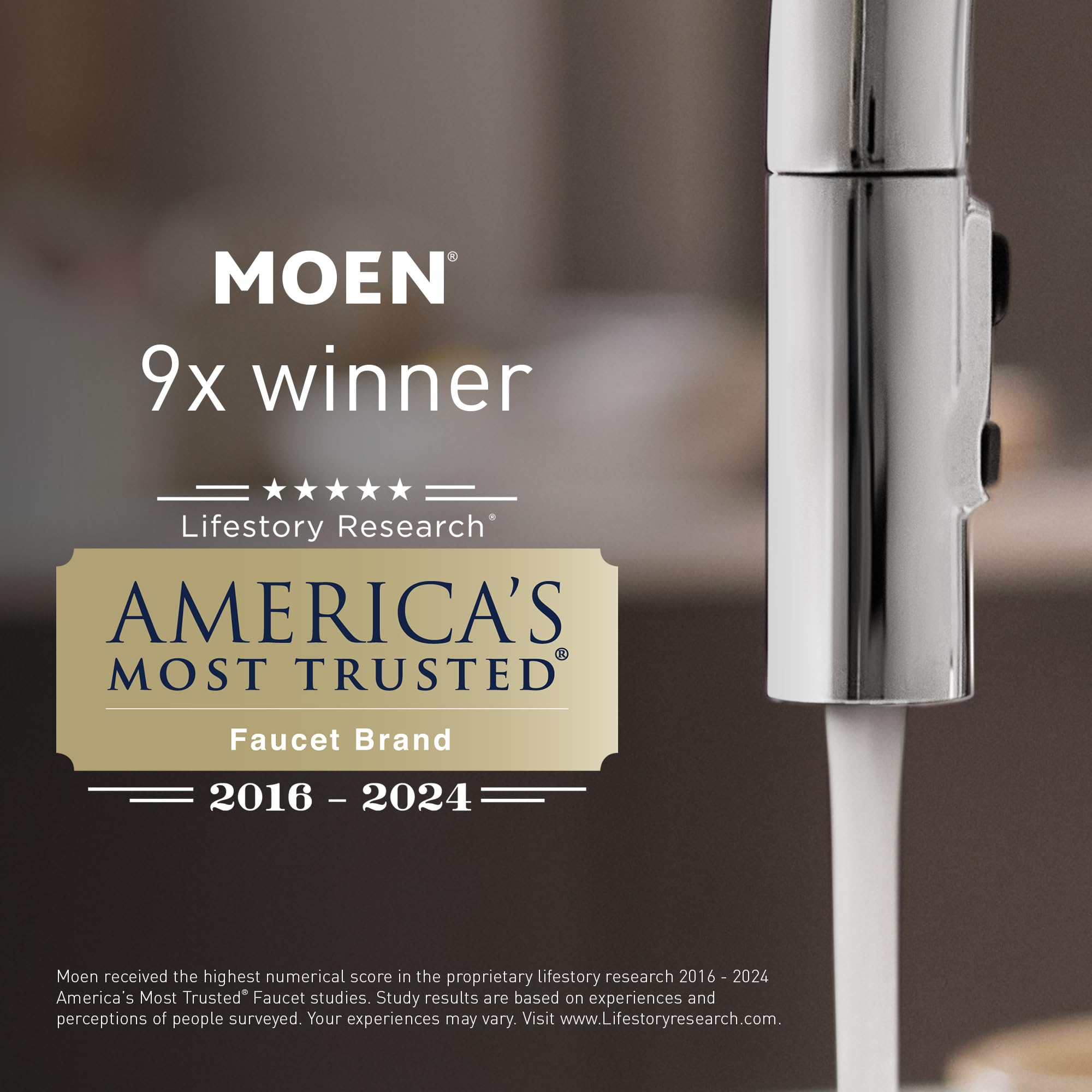 Moen Align Brushed Gold One-Handle Modern Kitchen Pulldown Faucet with Reflex Docking System and Power Clean Spray Technology, 7565BG