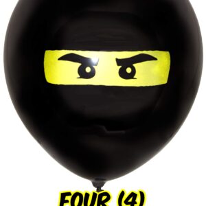 Party Ninja 24 Pack of Colorful 12-inch Birthday Balloons for Building Brick Theme Party - DOUBLE SIDED PRINTS - Character Faces - Happy Birthday Balloons for Boys & Girls Party Supplies…