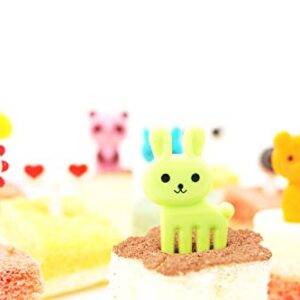 40PCS Animal Fruit Food Picks, Bento Box Picks, Mini Cartoon Animal Food Toothpicks, Lunch Bento Forks Picks for Kids