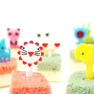 40PCS Animal Fruit Food Picks, Bento Box Picks, Mini Cartoon Animal Food Toothpicks, Lunch Bento Forks Picks for Kids