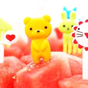 40PCS Animal Fruit Food Picks, Bento Box Picks, Mini Cartoon Animal Food Toothpicks, Lunch Bento Forks Picks for Kids