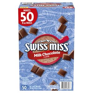 swiss miss milk chocolate flavor hot cocoa mix, 1.38 oz. 50-count