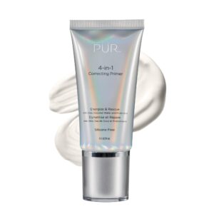 pÜr minerals 4-in-1 correcting primer, pore reducer, makeup primer, redness reducer, cruelty-free, lightweight formula, vegan friendly - energize & rescue