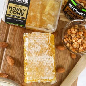 Wild Garden 100% Pure Raw Gourmet Honeycomb, 100% All-Natural, No Additives, No Preservatives, Fresh From The Farm! 7.05 oz Pack of 1