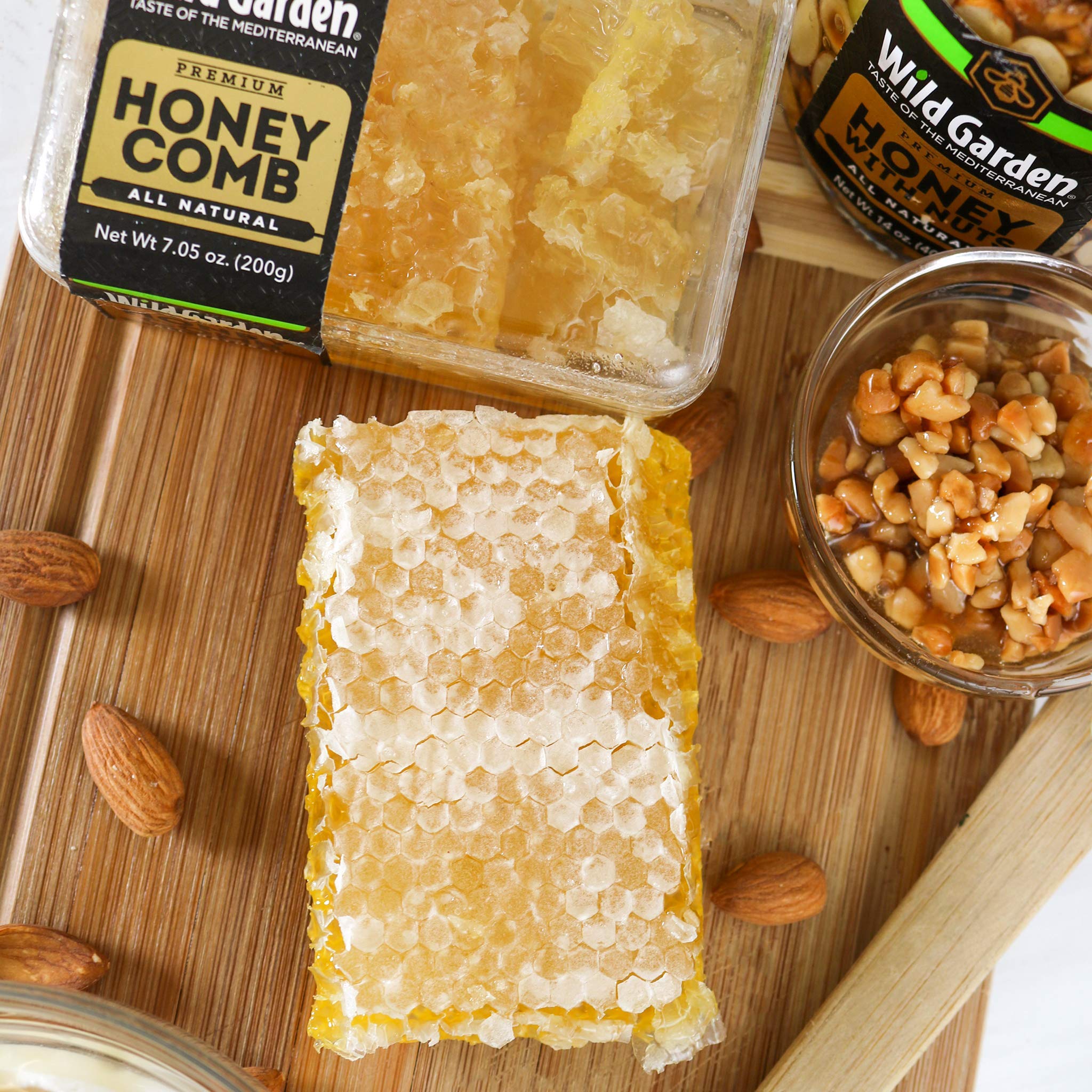 Wild Garden 100% Pure Raw Gourmet Honeycomb, 100% All-Natural, No Additives, No Preservatives, Fresh From The Farm! 7.05 oz Pack of 1