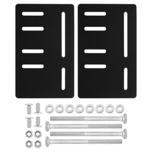 2 pcs bed frame headboard modification plate designed to attach bolt-on headboard vertical brackets,fit for extra heavy duty headboard.