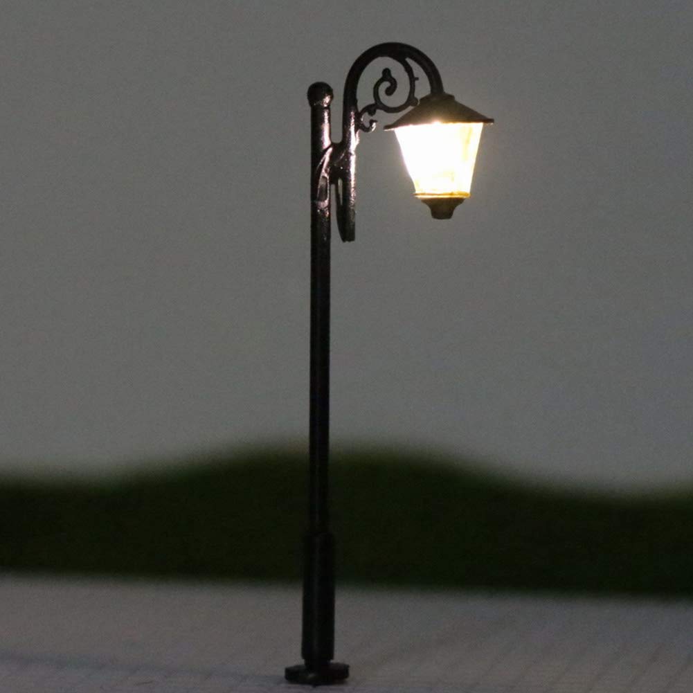 LYM36 10pcs Model Railway Train Lamp Post Street Lights 5.2cm 2.05inch TT N Scale LEDs New