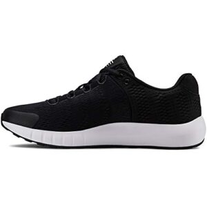 under armour women's micro g pursuit bp athletic shoe, black//white, 7 m us