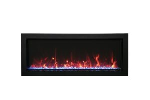 amantii bi-30 extraslim indoor or outdoor electric fireplace