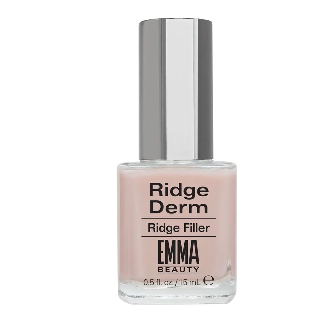 EMMA Beauty Ridge Derm, Nail Ridge Filler and Primer, 12+ Free Formula, 100% Vegan & Cruelty-Free, 0.5 fl. oz.